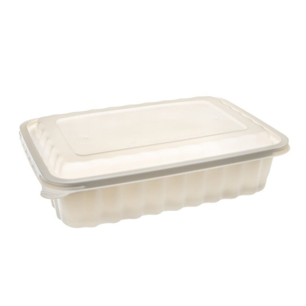 1280 ml SKP Ecovue Biodegradable Wave Pattern Disposable Container with ...