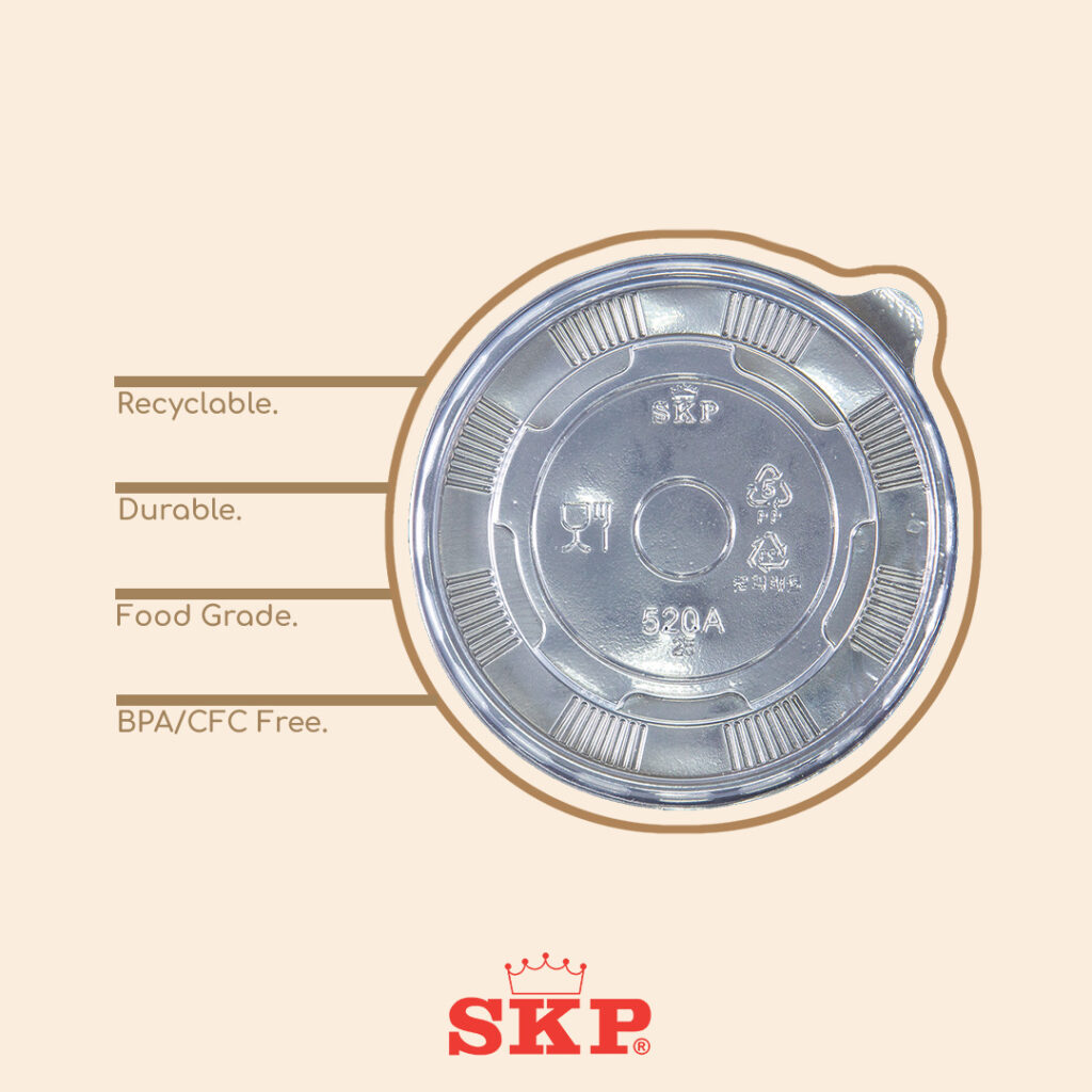 SKP Durable Plastic Lid For 18oz Paper Bowl - SKP Pte Ltd